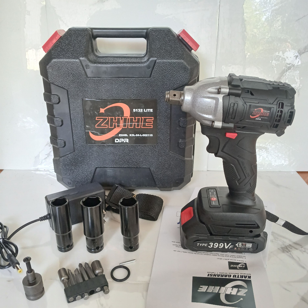 Jual Impact wrench murah ZHIHE 400nm 1 batrai ZH48L 5132 lite | Shopee ...