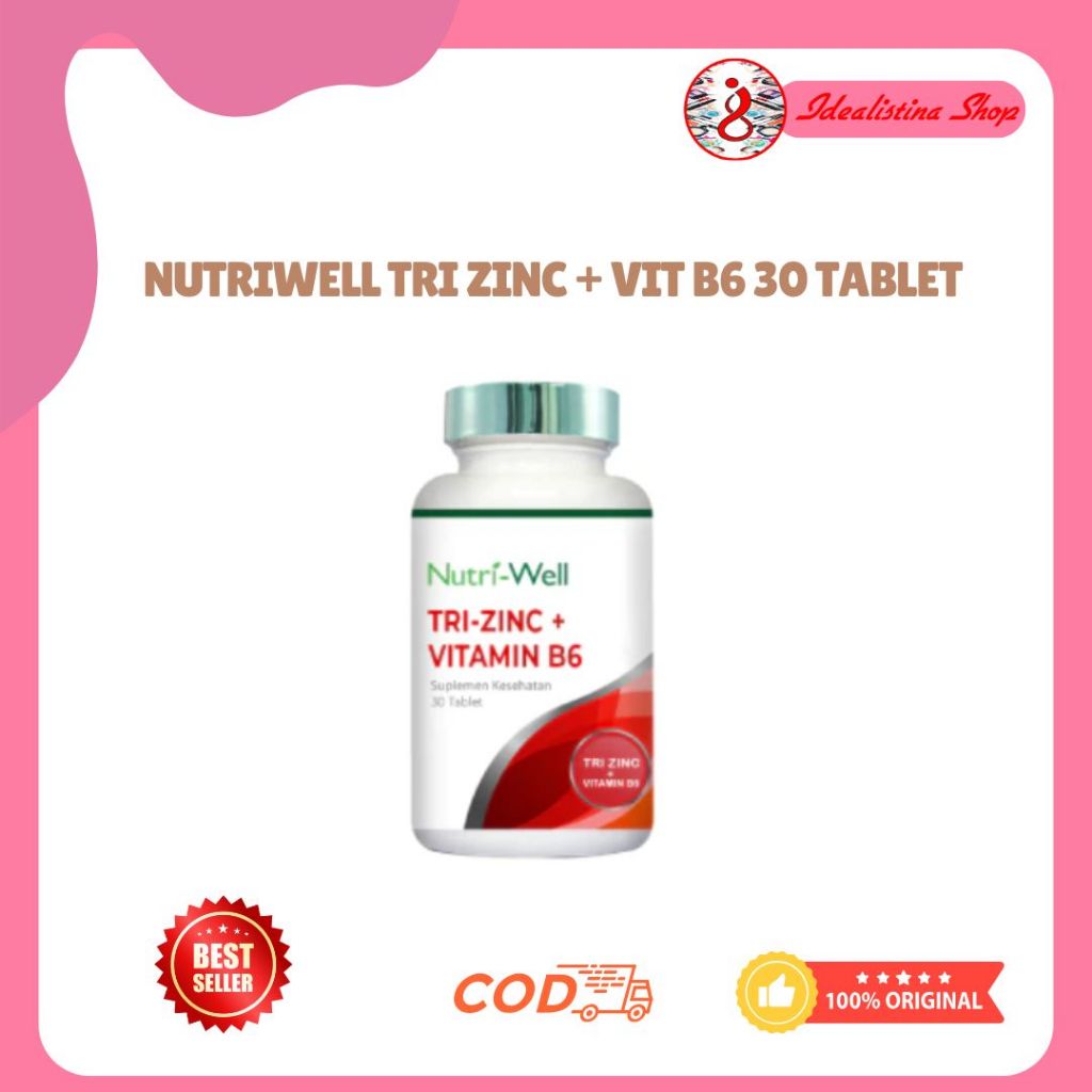 Jual Nutriwell Tri Zinc + Vit B6 30 Tablet | Shopee Indonesia