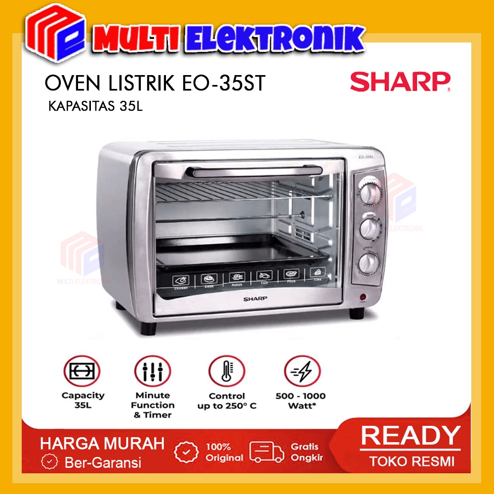 Jual SHARP Oven Listrik 35 Liter EO-35ST / EO 35ST / EO35ST Toast Grill ...