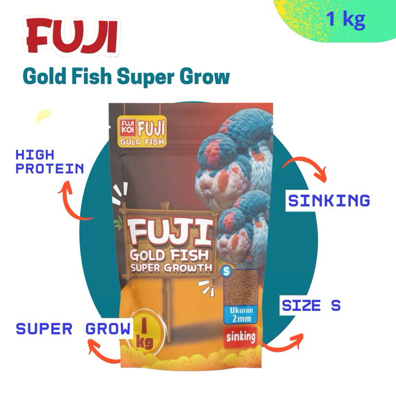 Jual FUJIPET - Pakan Pelet Koki Fuji Gold Fish 1kg | Shopee Indonesia