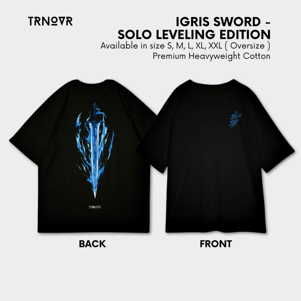Jual TRNOVR Kaos Anime | IGRIS SWORD | Solo Leveling Edition | Shopee ...