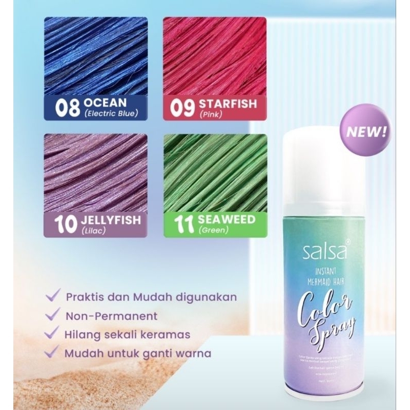 Jual SALSA Instant Mermaid Hair Color Spray | Shopee Indonesia