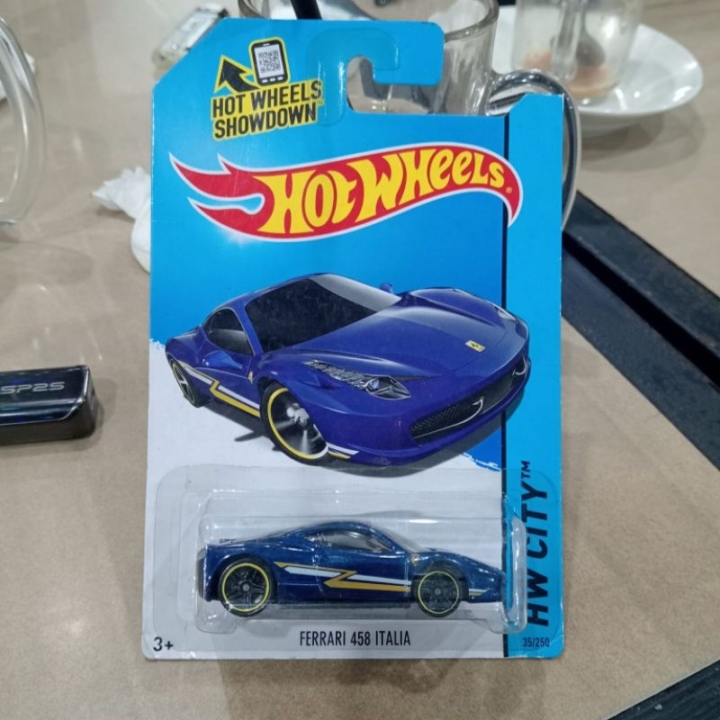 Jual Hot Wheels Basic - FERRARI 458 ITALIA (BIRU) | Shopee Indonesia