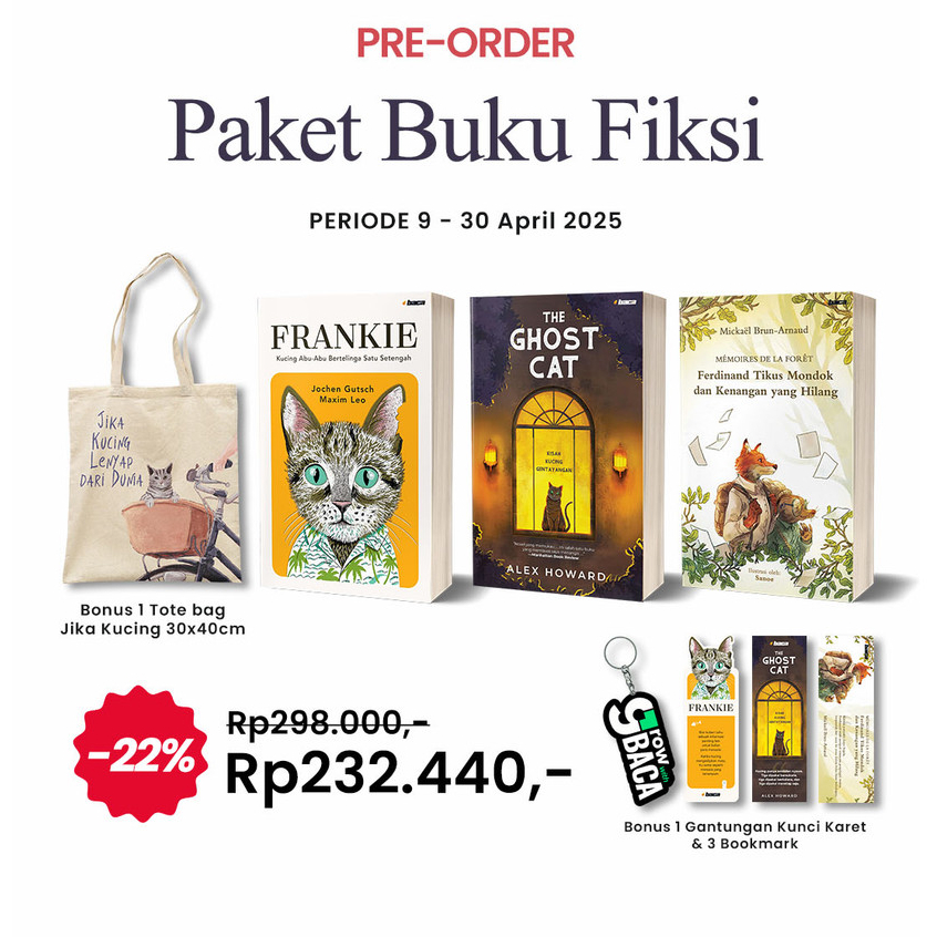 Jual Paket Buku FIksi Baca April The Ghost Cat, Mémoires de la Forêt ...