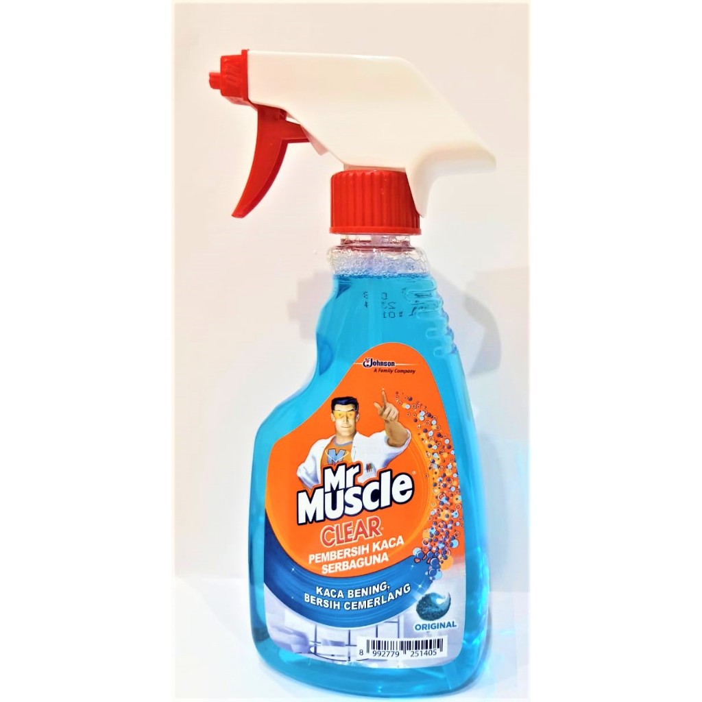 Jual PEMBERSIH KACA MR. MUSCLE GLASS CLEANER 500 ML BOTOL 400 ML REFILL ...