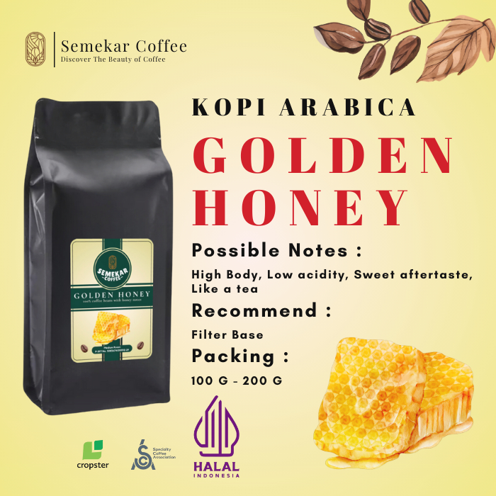 Jual Semekar Coffee - Biji Golden Honey Kopi Honey Process Roasted ...