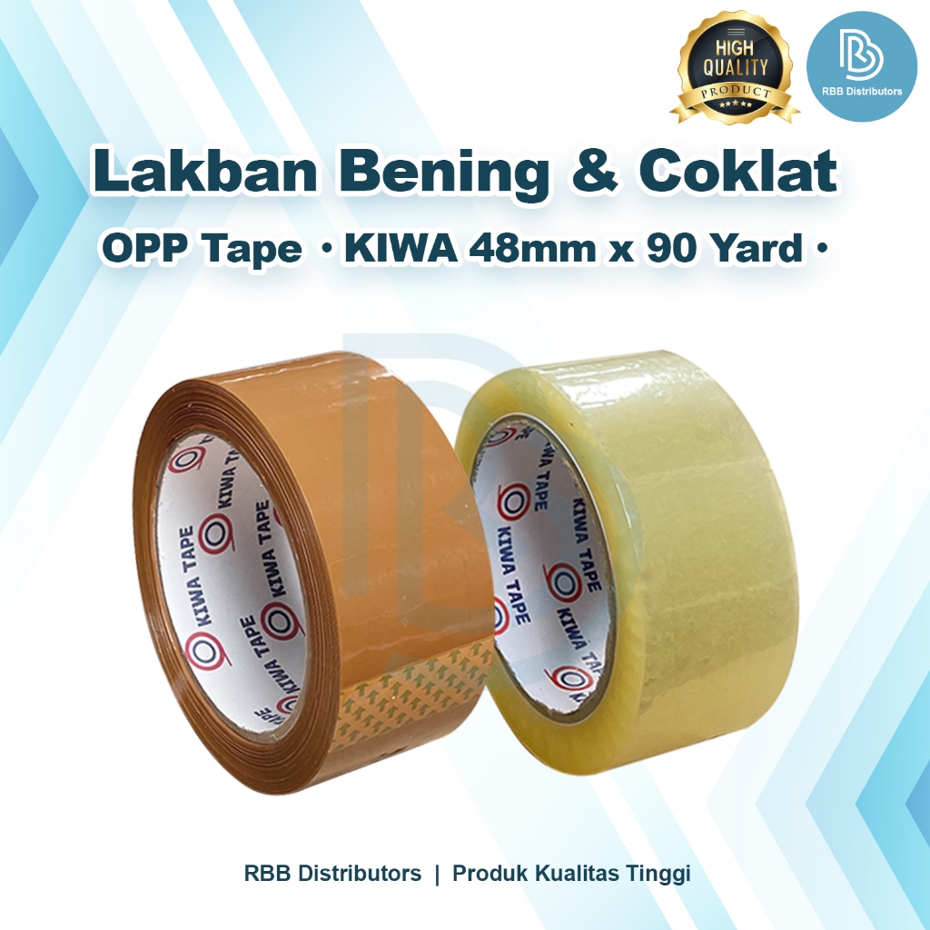 Jual Lakban Bening / Isolasi Coklat / Lakban Bening Coklat 90 Yard Full - KIWA | Shopee Indonesia