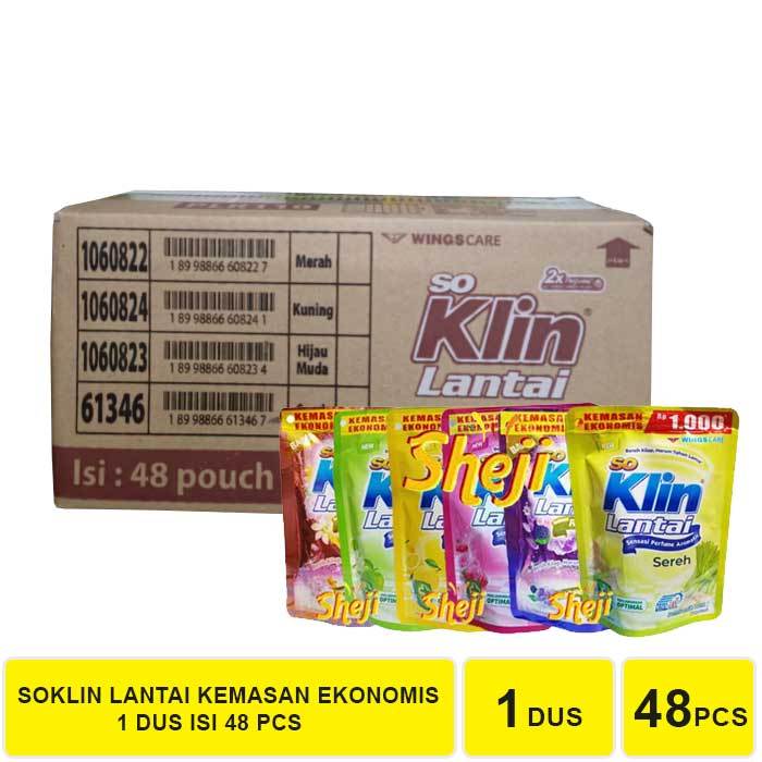 Jual 1 DUS ISI 48 PCS SOKLIN LANTAI 52ML | Shopee Indonesia
