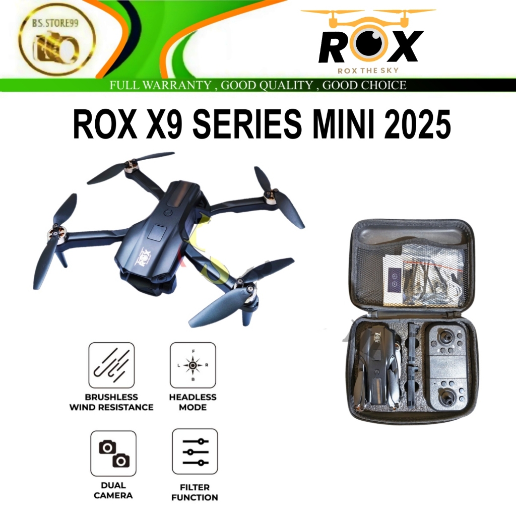 Jual ROX X9 SERIES MINI 2025 Drone HD Dual Camera WiFi FPV | Shopee ...