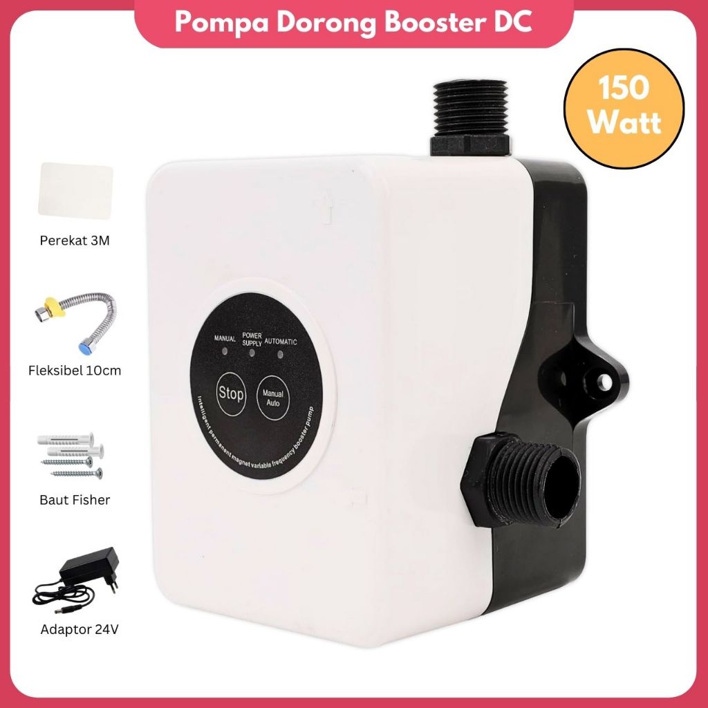 Jual Pompa Dorong Air Otomatis DC 24V Booster Pump 150 Watt Pompa ...