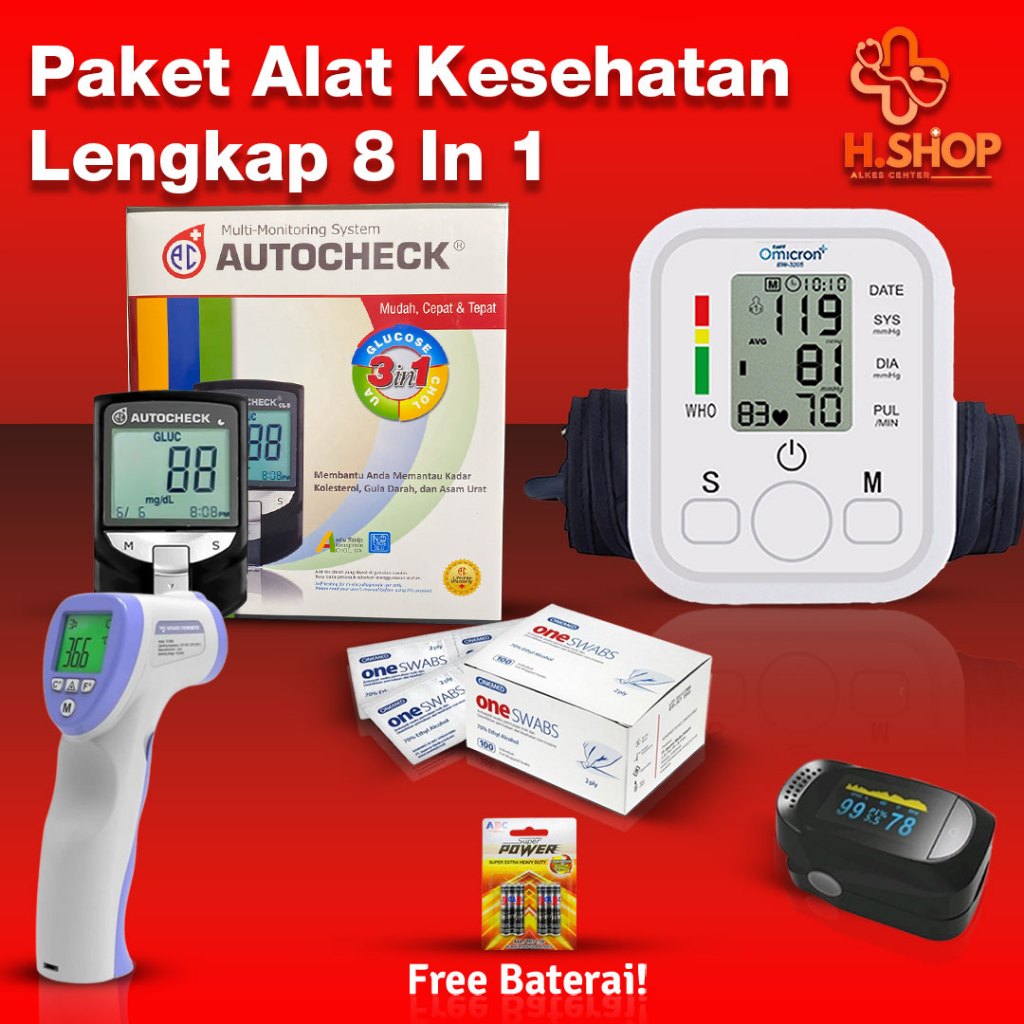 Jual Paket Kesehatan Lengkap 5 In 1 / Autocheck GCU Alat Multi ...