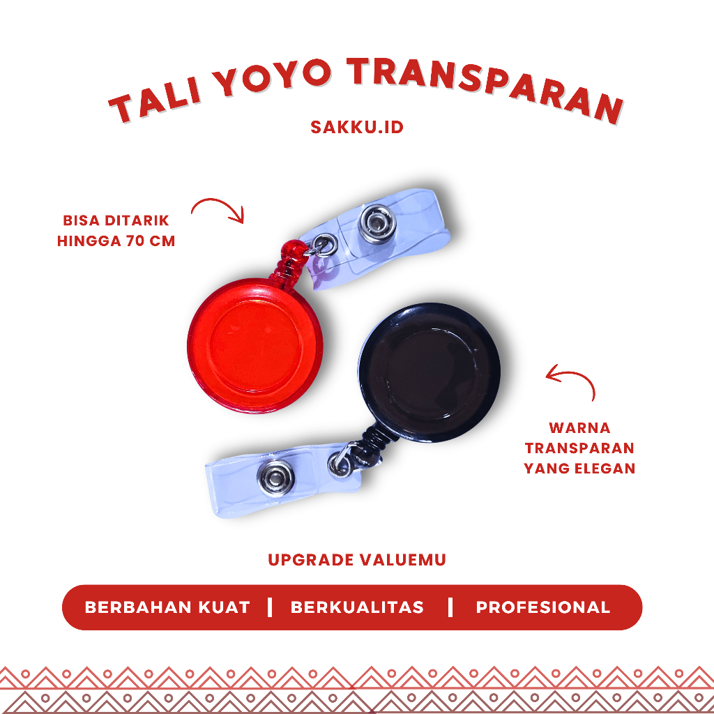 Jual YOYO TRANSPARAN Tali Id Card Gantungan Id Card Hang Tag Name Tag ...