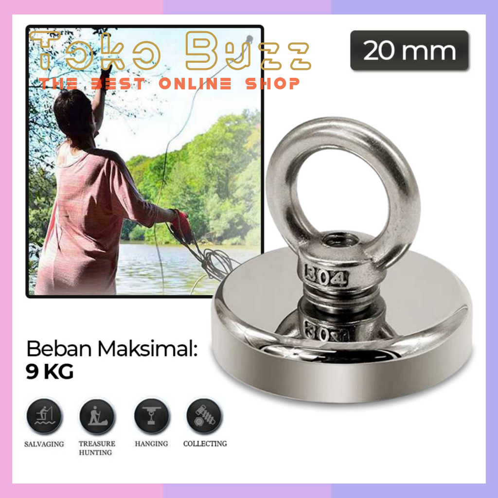 Jual MAGNET FISHING NEODYNIUM STRONG Diameter 75mm 60mm 48mm 36mm ...