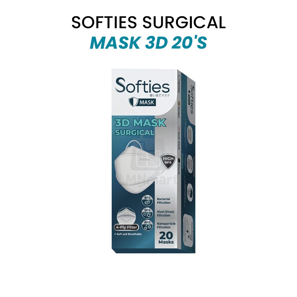 Jual Softies Masker Medis 3D Surgical KF94 20pcs | Masker Dewasa Nyaman ...