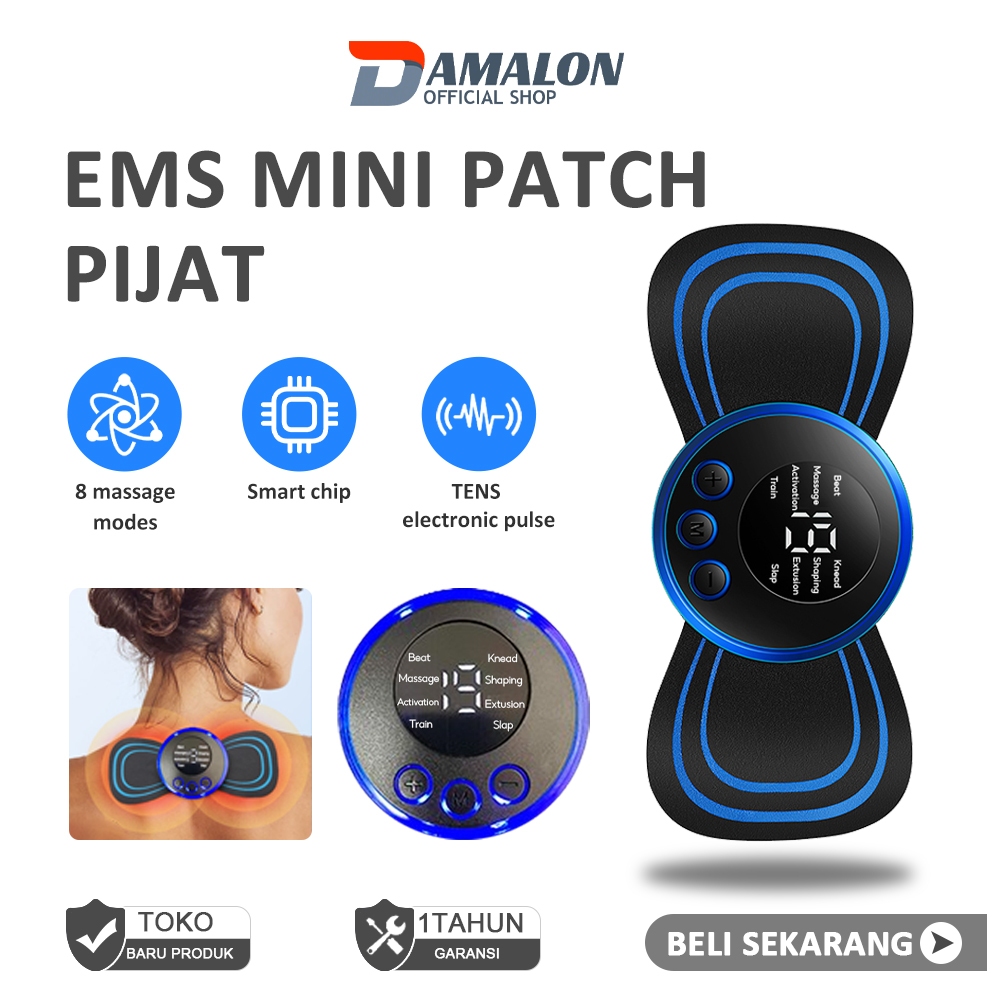 Jual DAMALON EMS MINI Alat pijat massage Stiker Pijat Multifungsi ORI ...