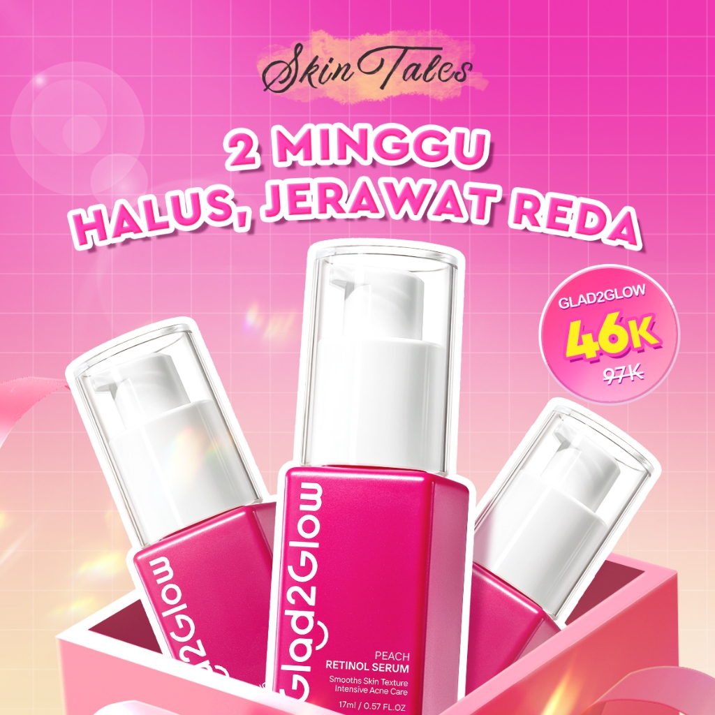 Jual [100%ORI] Glad2Glow Peach Retinol Serum | G2G Serum Retinol Facial ...