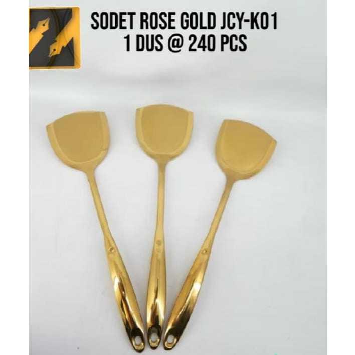 Jual Sodet Emas/ Alat Masak/sensdok Stainless Steel/ sendok Aduk Rose ...