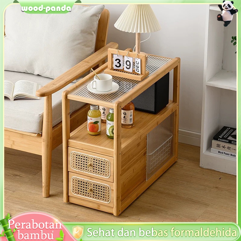 Jual Meja Kopi Kecil Bergerak Bambu Sederhana Meja Samping Tempat Tidur ...