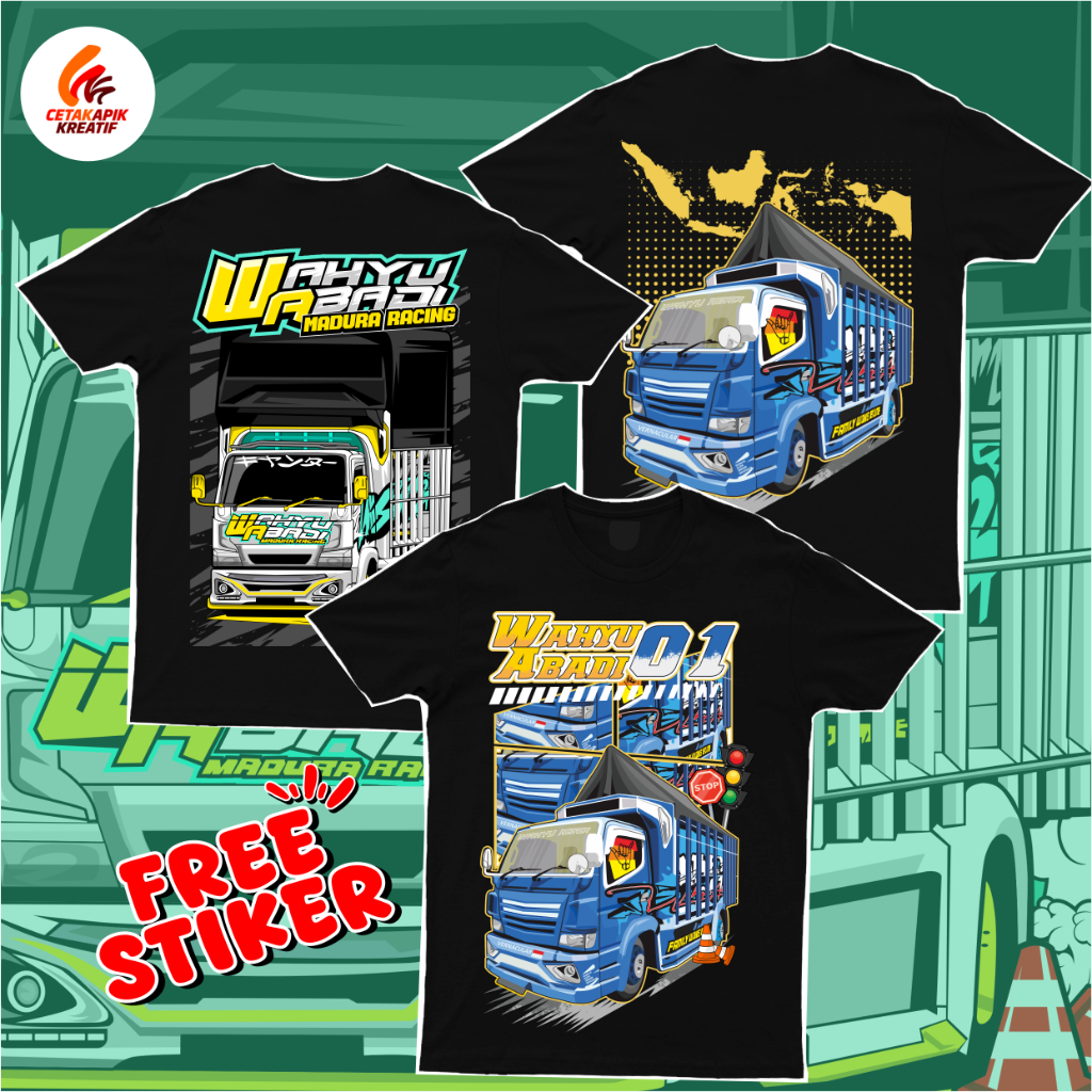 Jual (free sticker)KAOS TRUCK MANIA INDONESIA WAHYU ABADI KAOS TRUK ...