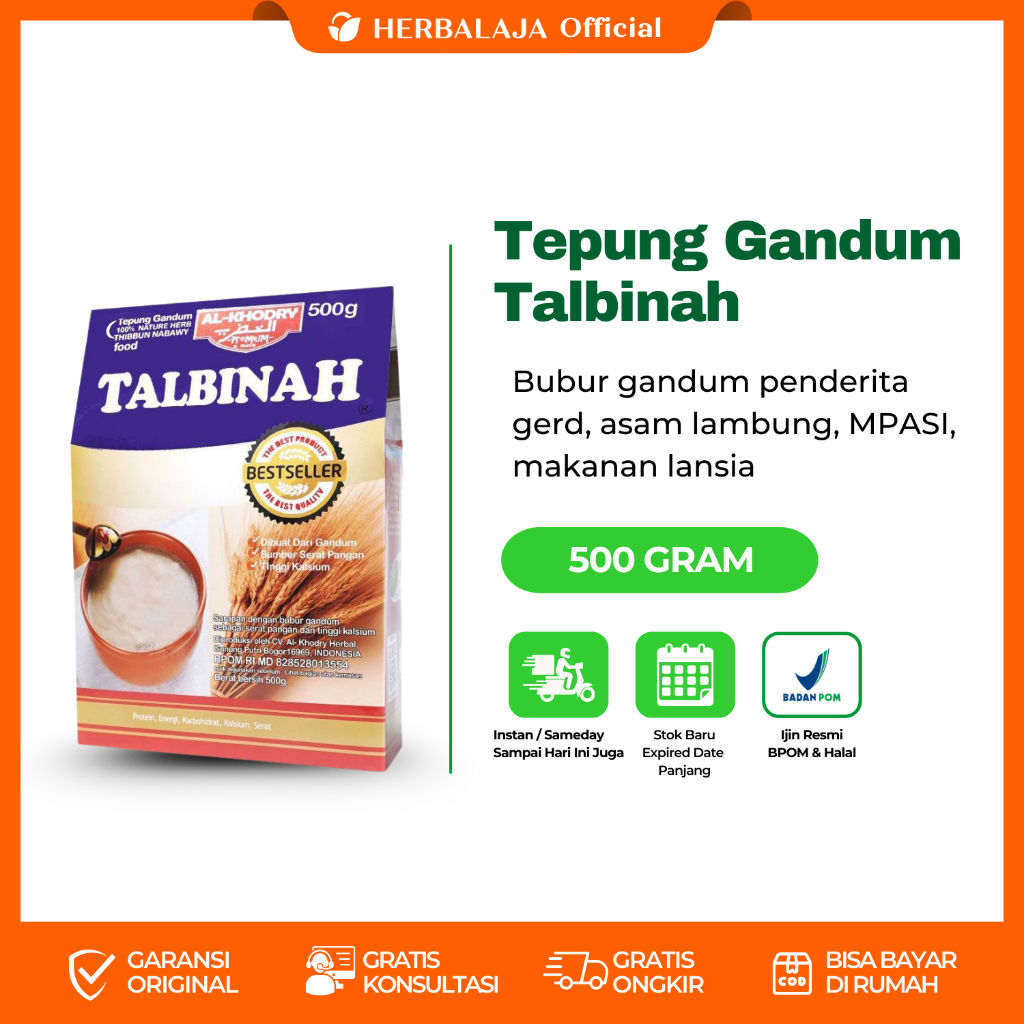 Jual Tepung Gandum Talbinah Original 500 Gram Makanan Untuk Asam ...
