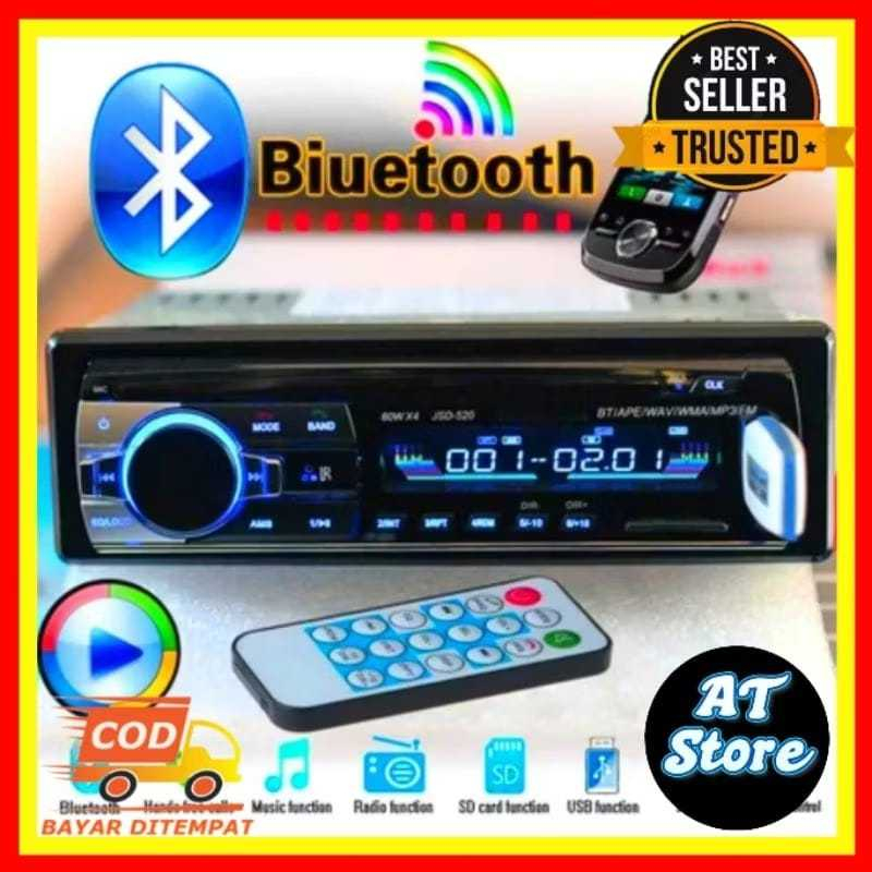 Jual Bisa COD Tape Audio Mobil Multifungsi Bluetooth USB MP3 JSD-520 ...