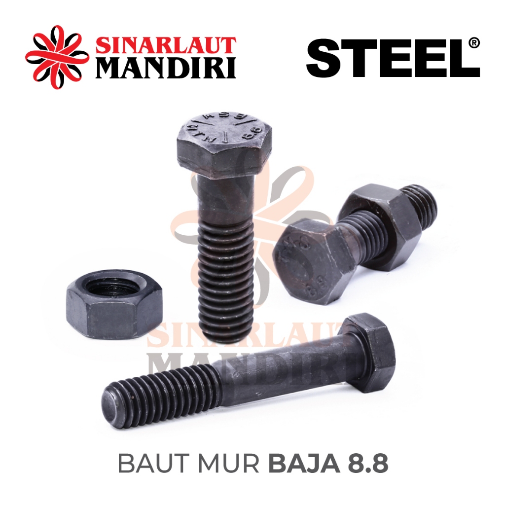 Jual Baut Mur Baja 8.8 / BM Baja 8.8 10 x 80 | Shopee Indonesia
