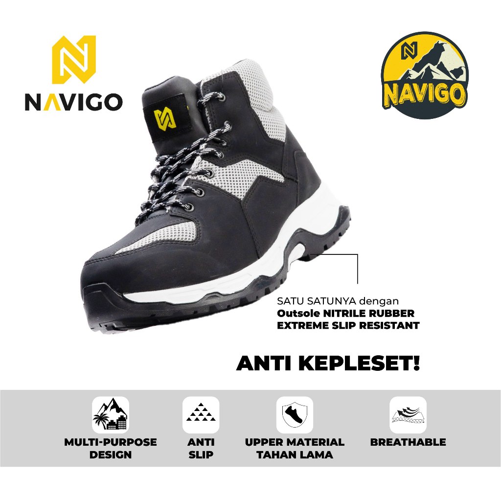 Jual Navigo Sepatu Boots Pria Wanita Casual Arutala High - Touring ...