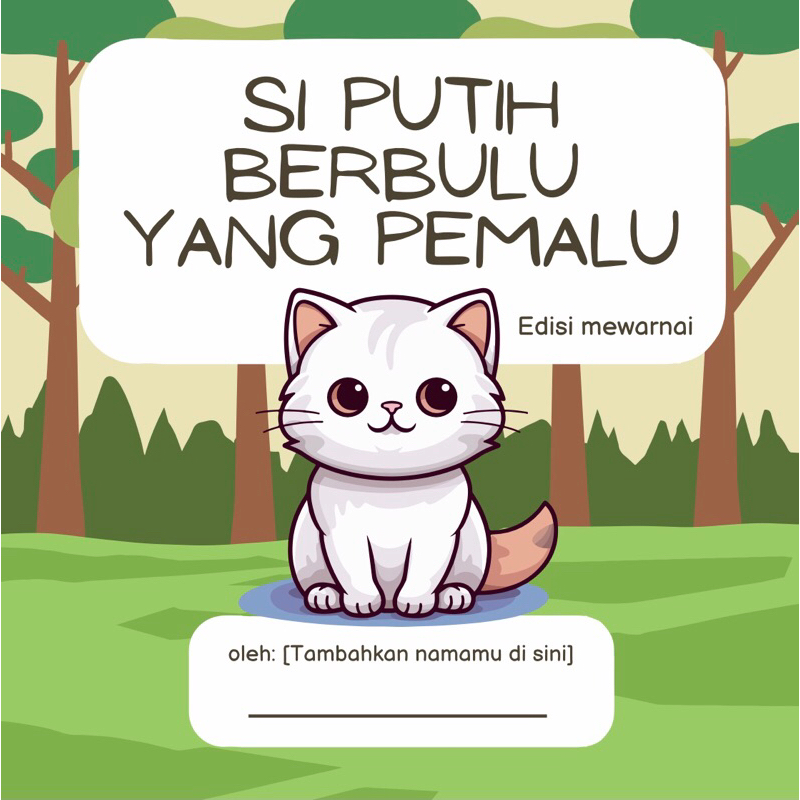 Jual eBook Mewarnai Kucing Putih yang pemalu-Edisi Digital PDF ...