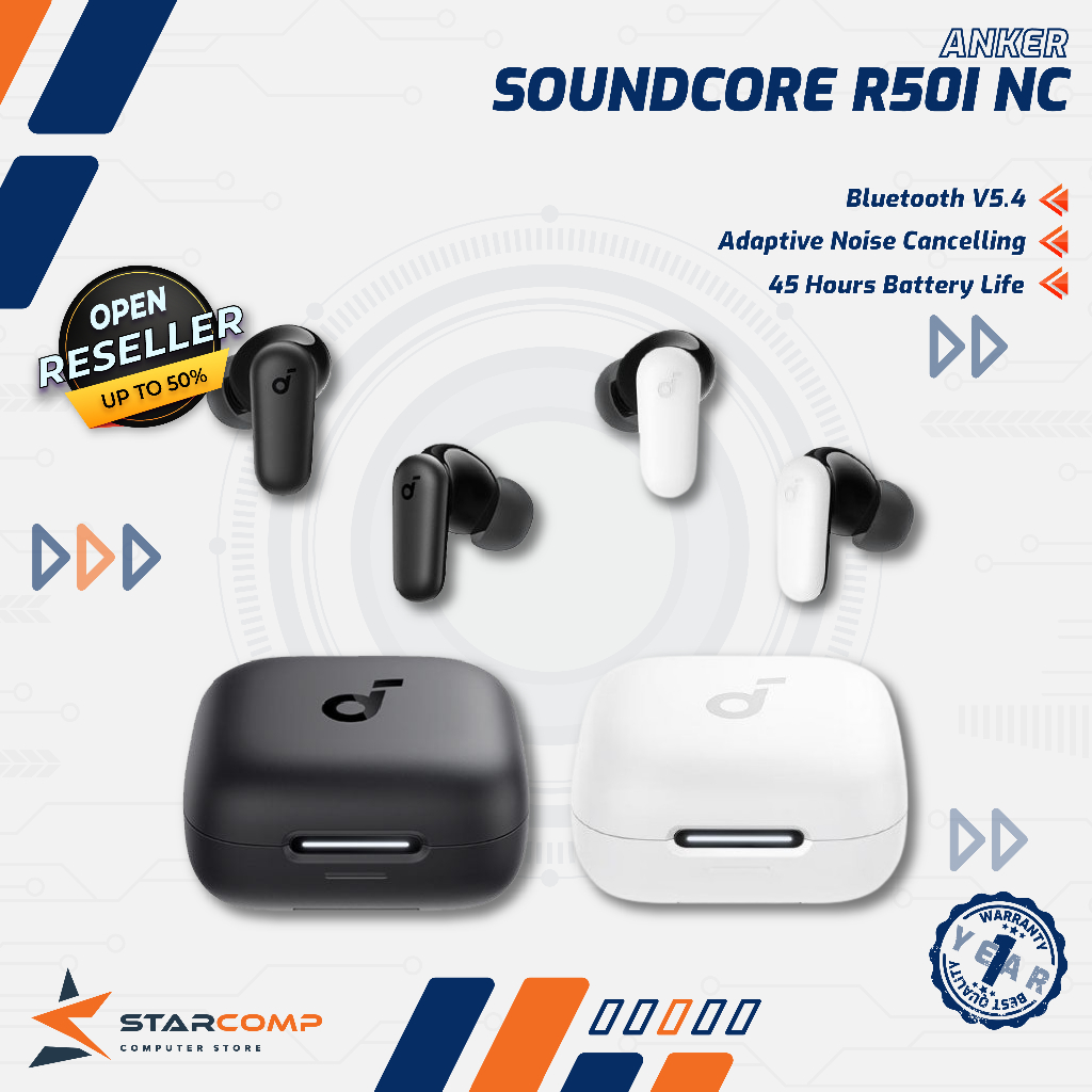 Jual Anker Soundcore R50i NC TWS Bluetooth ANC Bluetooth V5.4 IP54 ...