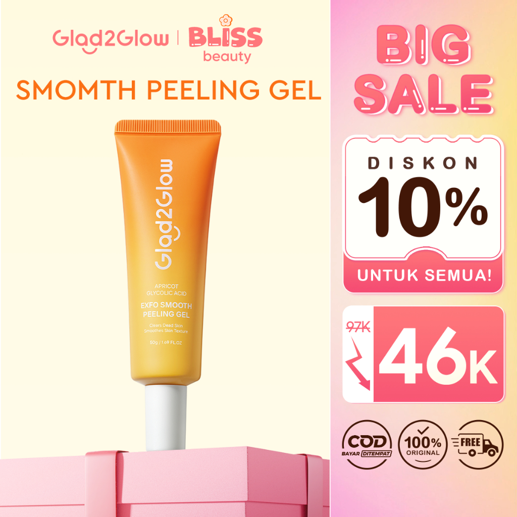 Jual [Toko Resmi]Glad2Glow peeling gel | Apricot Glycolic Acid Exfo Smooth Eksfoliasi peeling ...