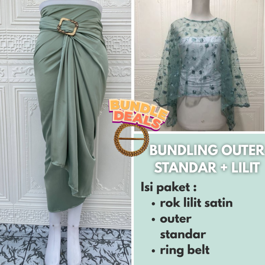 Jual BAJU BRIDESMAID ATASAN OUTER TILLE ROK LILIT BATIK ELEGANT Bordir ...