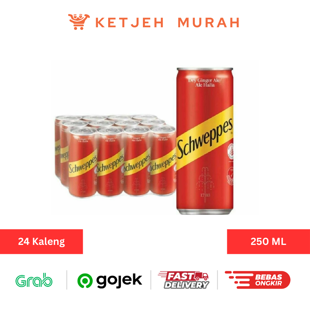 Jual Schweppes Ginger Ale Can Kaleng 250 ML 1 Dus isi 24 Kaleng ...