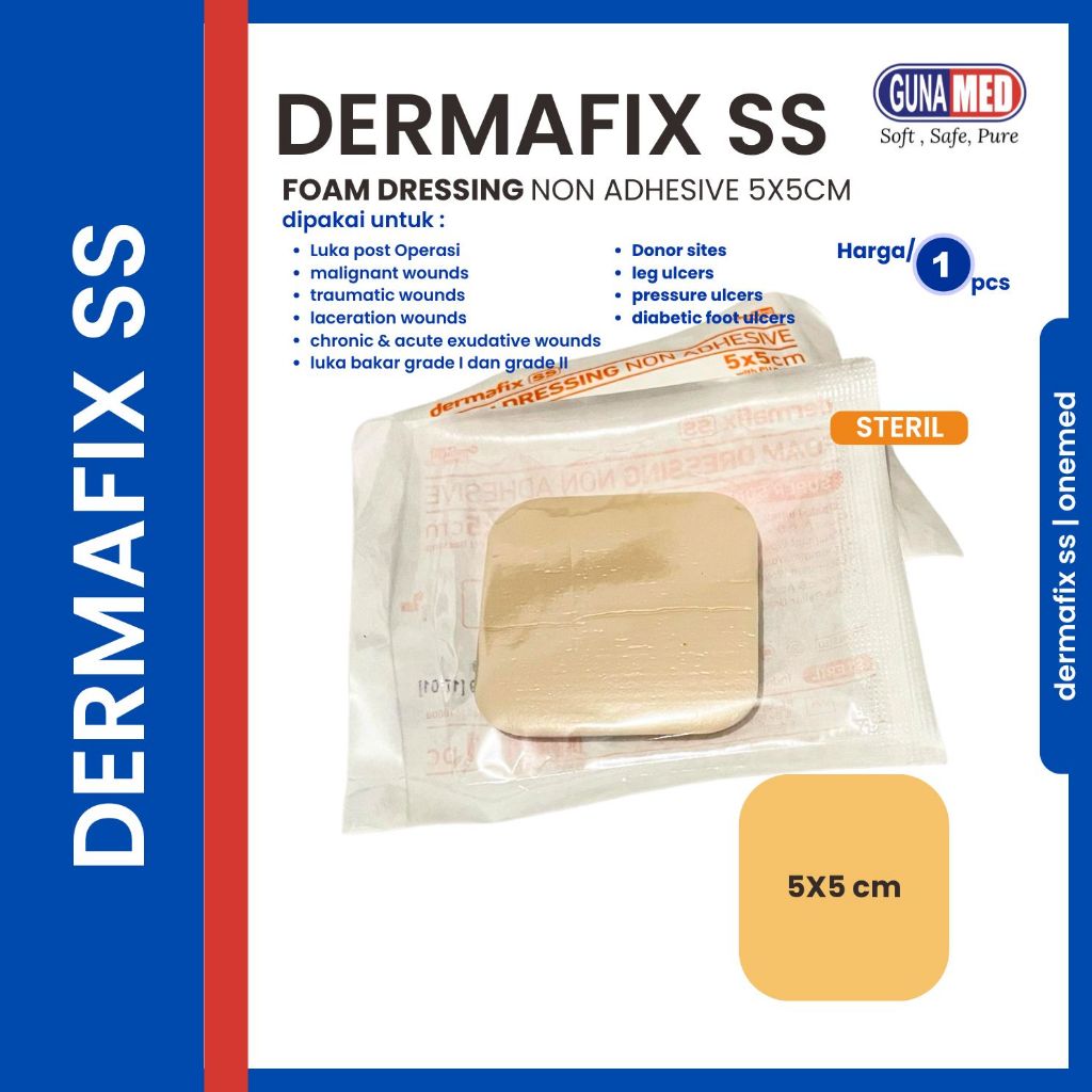 Jual DERMAFIX SS FOAM DRESSING NON ADHESIVE UKURAN 5CM X 5CM / MERK ...