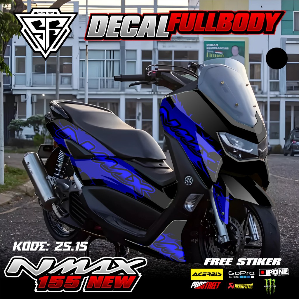 Jual (COD) Decal Sticker FullBody Yamaha Nmax 155 New 2020 2021 2022 ...