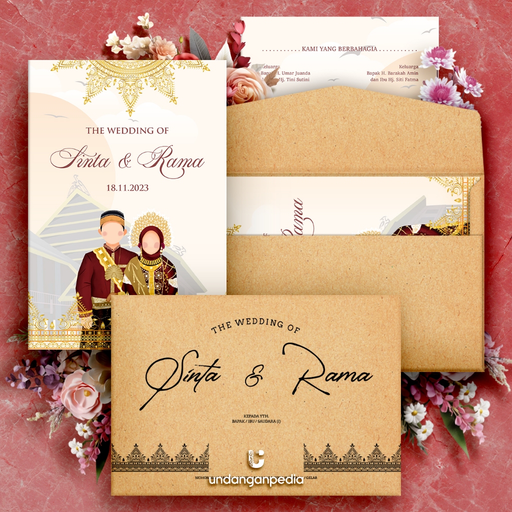 Jual Undangan + Amplop. Undangan Pernikahan Kraft Bugis. adat Bugis ...