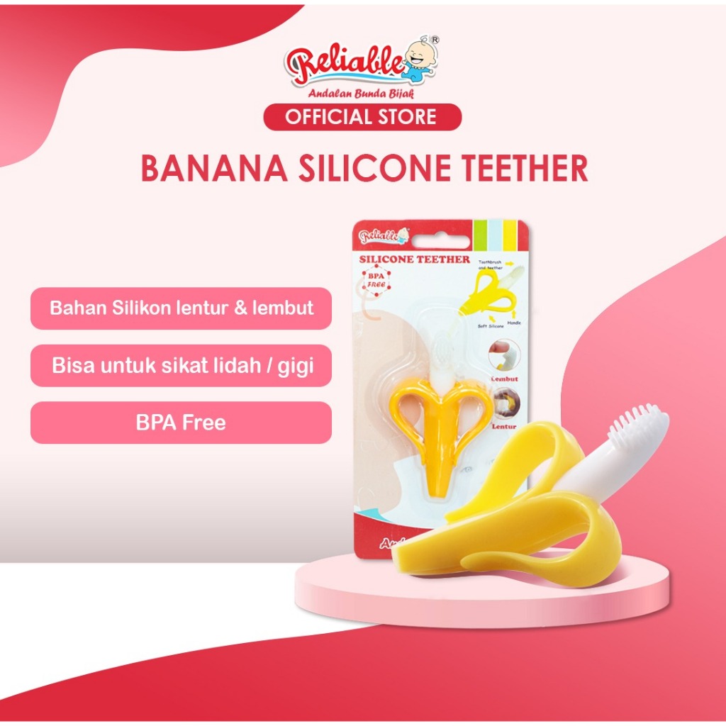 Jual Reliable Sikat Lidah Banana Silikon | Shopee Indonesia