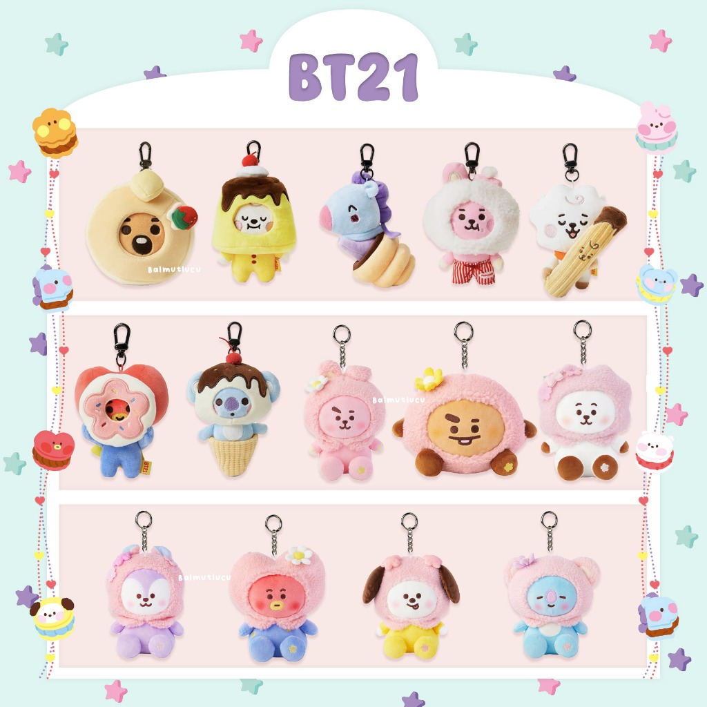 Jual BALMUTLUCU | BT21 Cooky Tata Chimmy Shooky RJ Koya Mini Doll Keychain | Gantungan Kunci ...