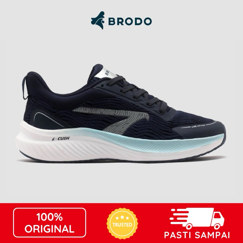 Jual Brodo Active Inizio Prismarine Navy | Sepatu Sport Lari | Shopee ...