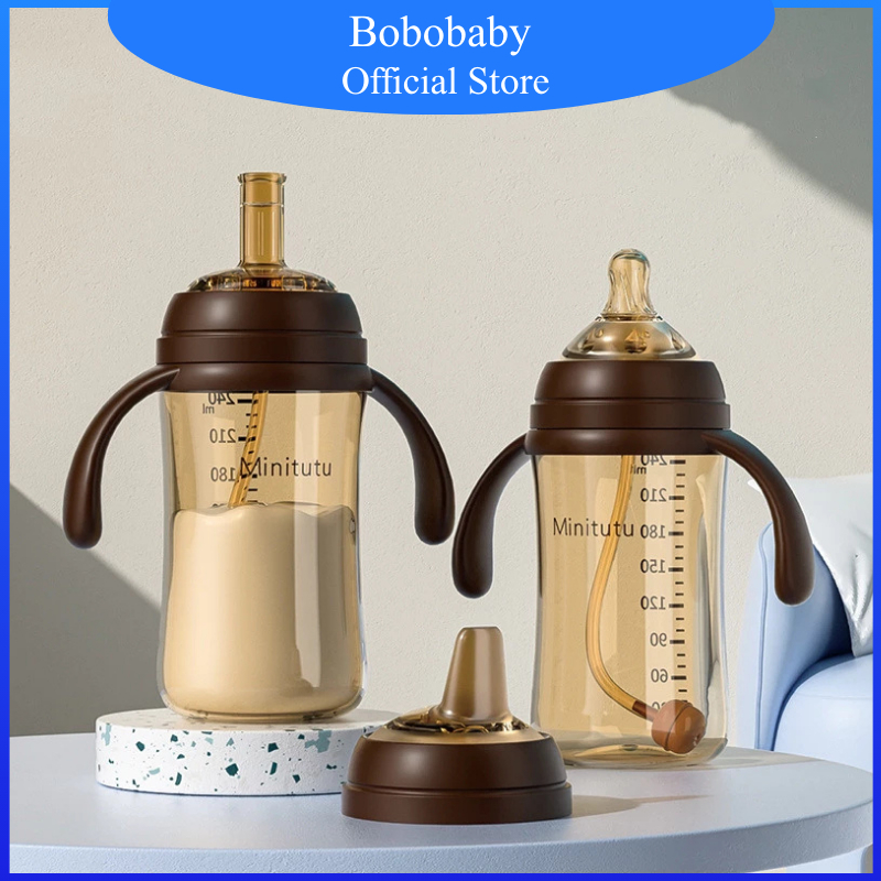 Jual Botol Susu Bayi PP Nano Perak Wide Neck Botol Minum Sedotan Anak 3IN1 Anti Kolik BPA FREE ...