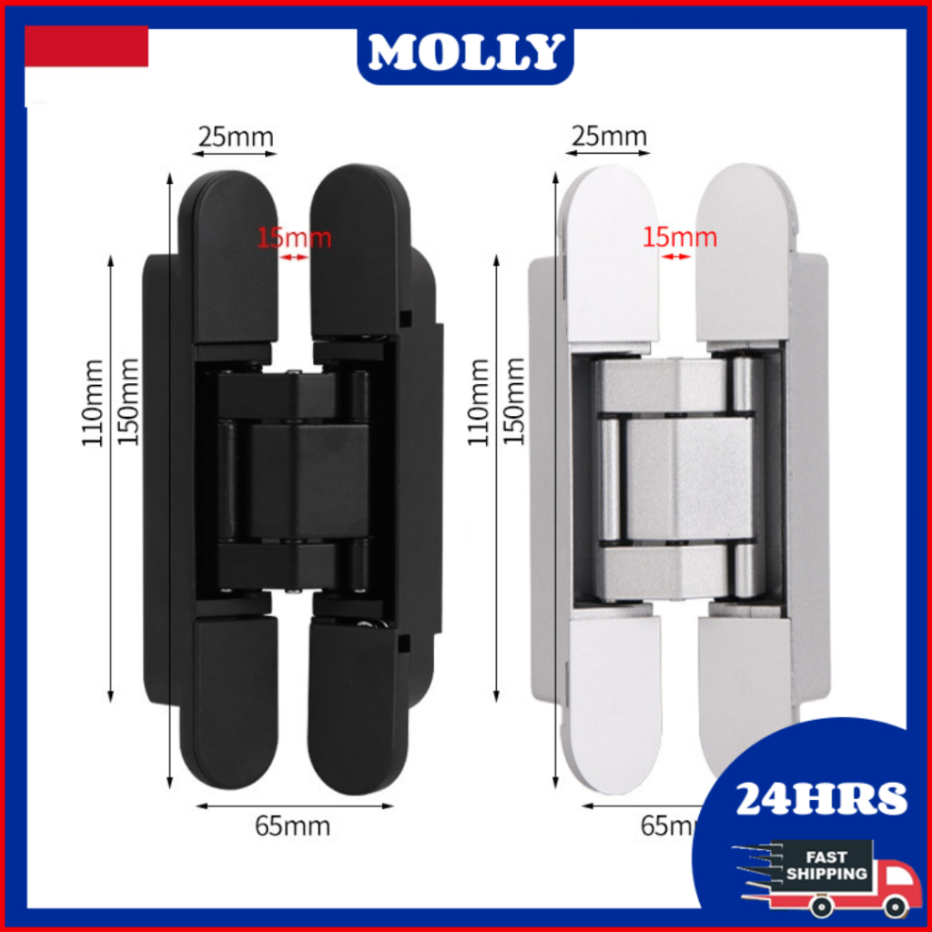 Jual 1Set Door Hinge Invisible Hidden/ Engsel pintu Tanam / Invisible ...
