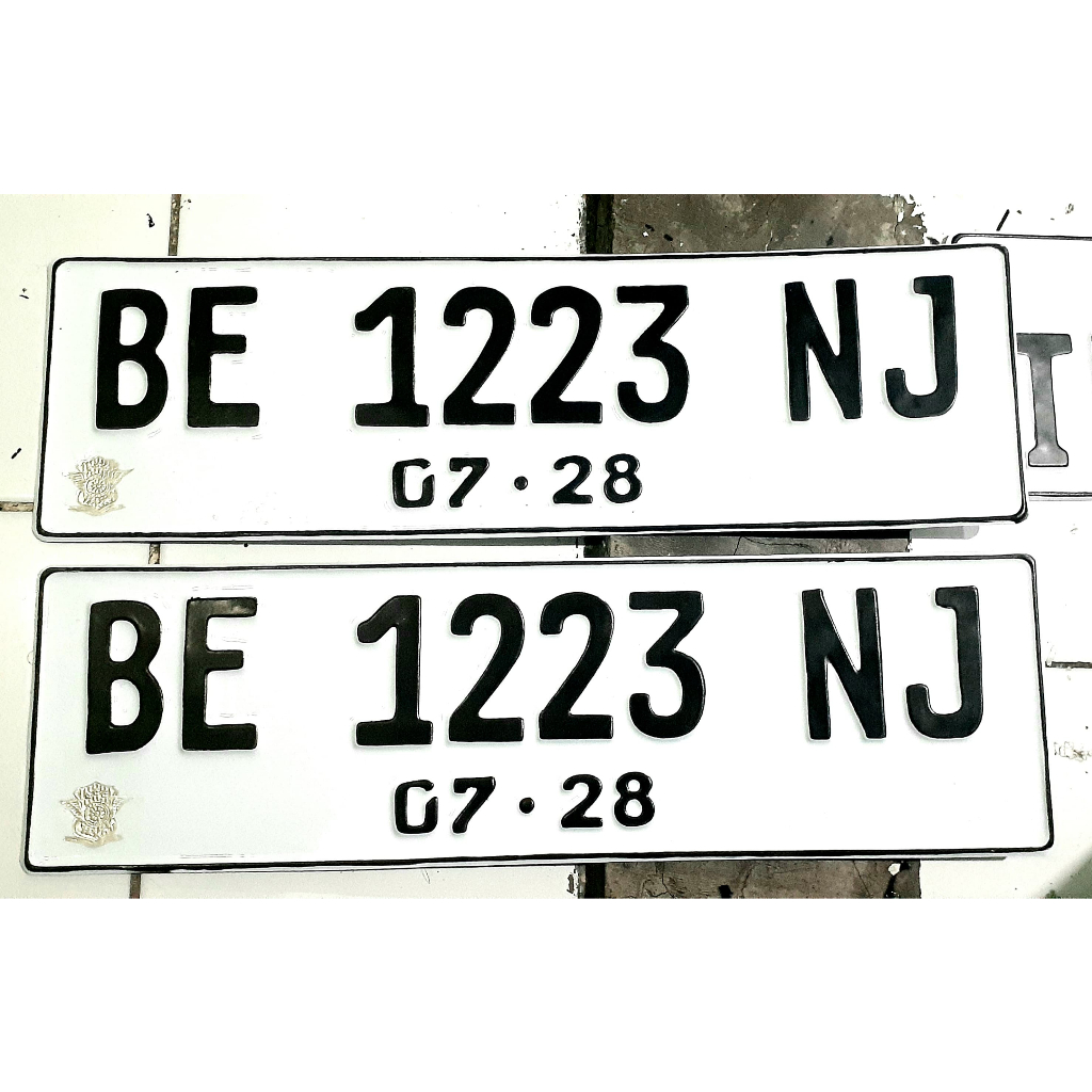 Jual Cetak 2pcs Pelat Mobil Font Baru Putih Hitam Proses Kilat | Shopee ...