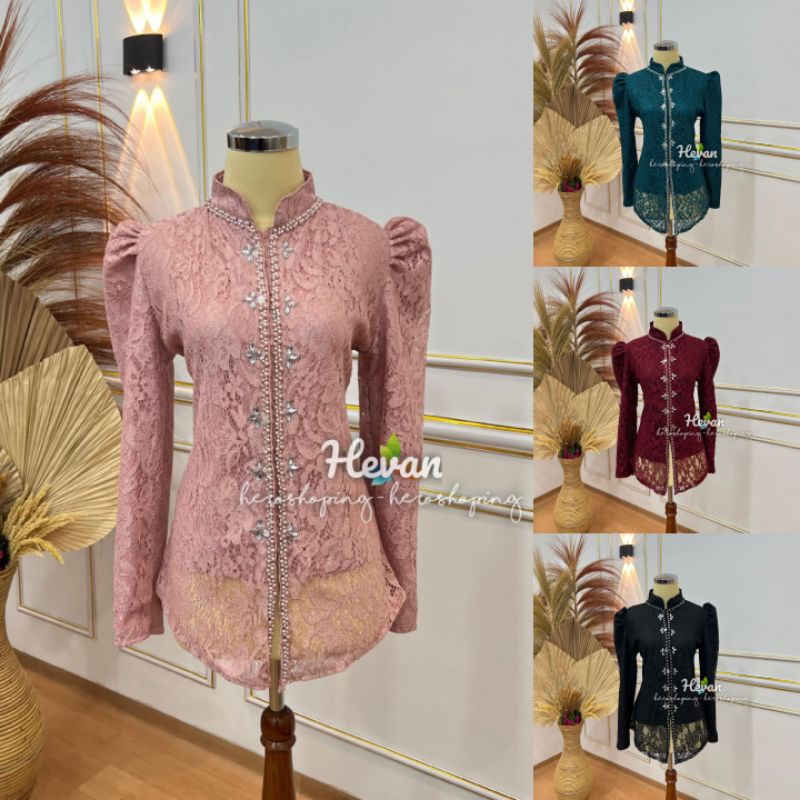 Jual [F1] Kebaya Brokat Furing | Kebaya Nadin - Kebaya Wisuda, Kebaya ...