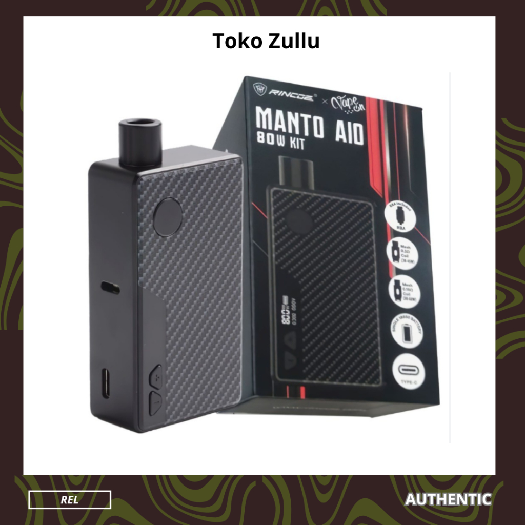 Jual Rincoe Manto Aio With Rba Limited Edition Carbon Black 80W Kit New ...