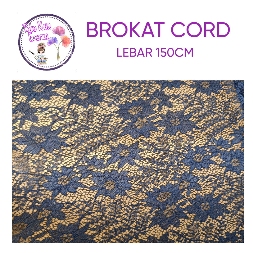 Jual KAIN BAHAN BROKAT CORD / LACE / KAIN BRIDESMAID BROKAT CORD / CORD ...