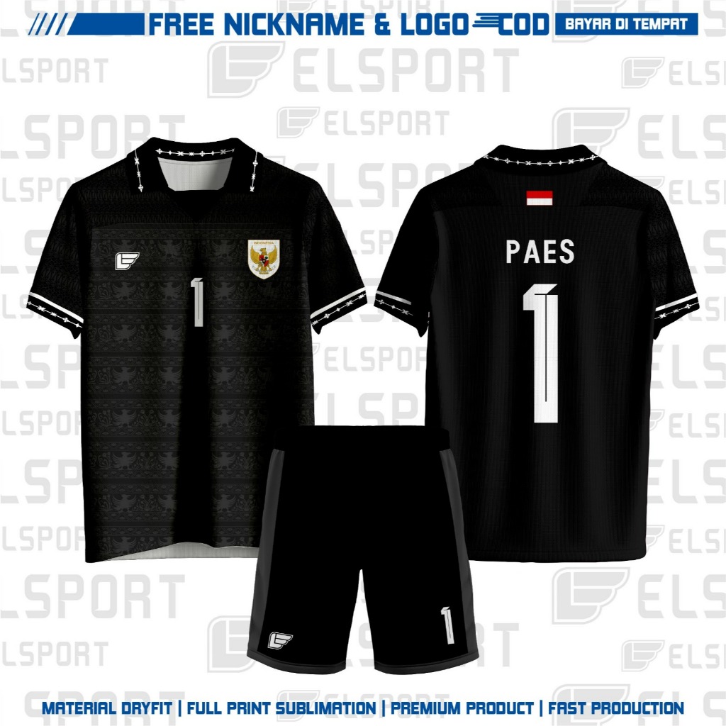 Jual Jersey Kiper Timnas Indonesia Terbaru Full Printing Gratis Pasang Nama Dan No Punggung ...