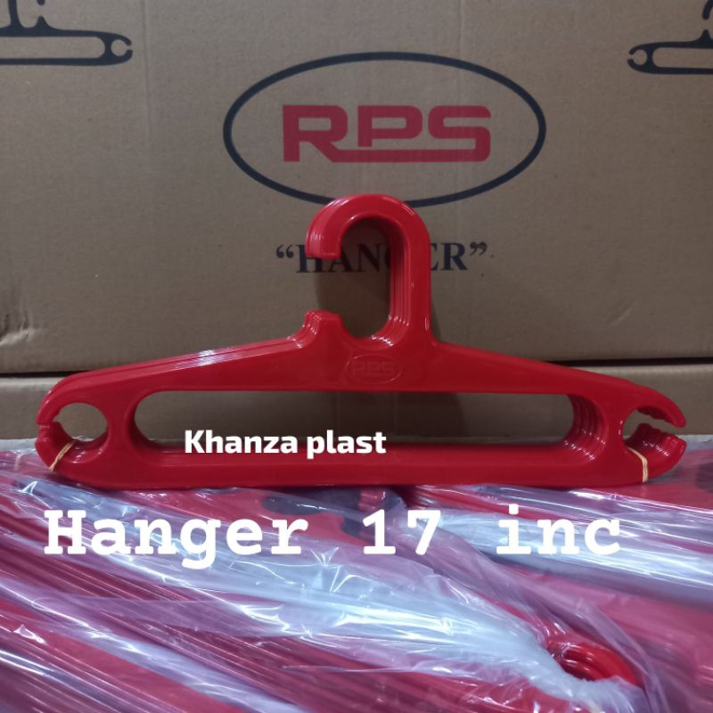 Jual Hanger 17 inc merah gantungan baju & kaos dewasa | Shopee Indonesia