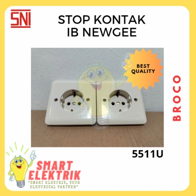 Jual Stop Kontak IB Broco NEW GEE 5511U // Stop Kontak Inbow Broco New ...