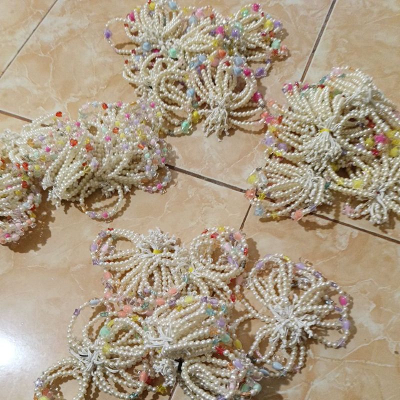 Jual 1 lusin atau 12 pcs gelang manik monte mutiara anak. | Shopee ...