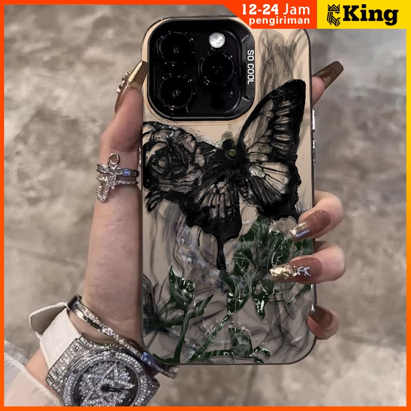 Jual Kupu-kupu hitam hijau case iPhone seri Kompatibel untuk iPhone 11 ...