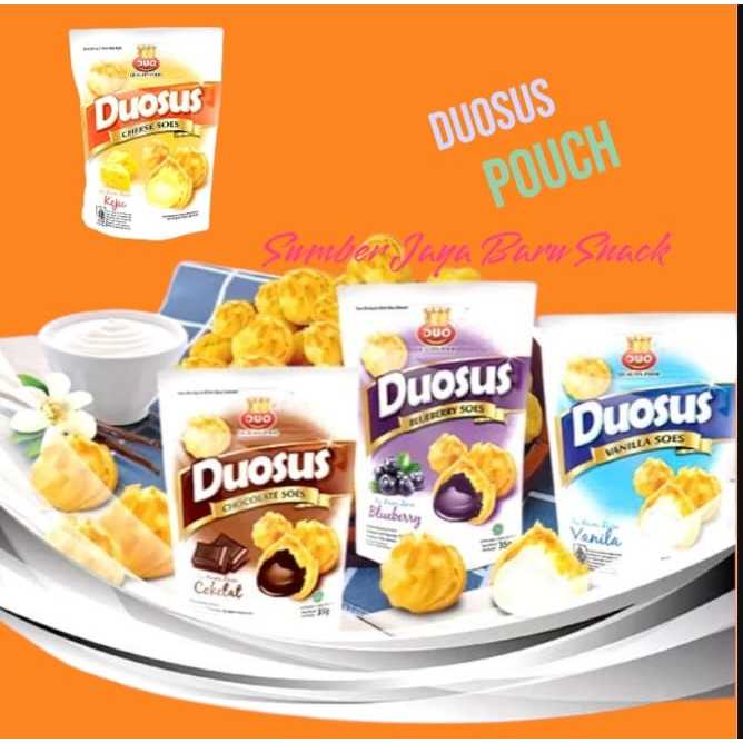 Jual Duosus 35 g | Chocolate Soes | Blueberry Soes | Shopee Indonesia